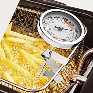 CAZSTYK Kitchen with Clip Probe Dial Type Deep Fry Oil Temperature Gauge