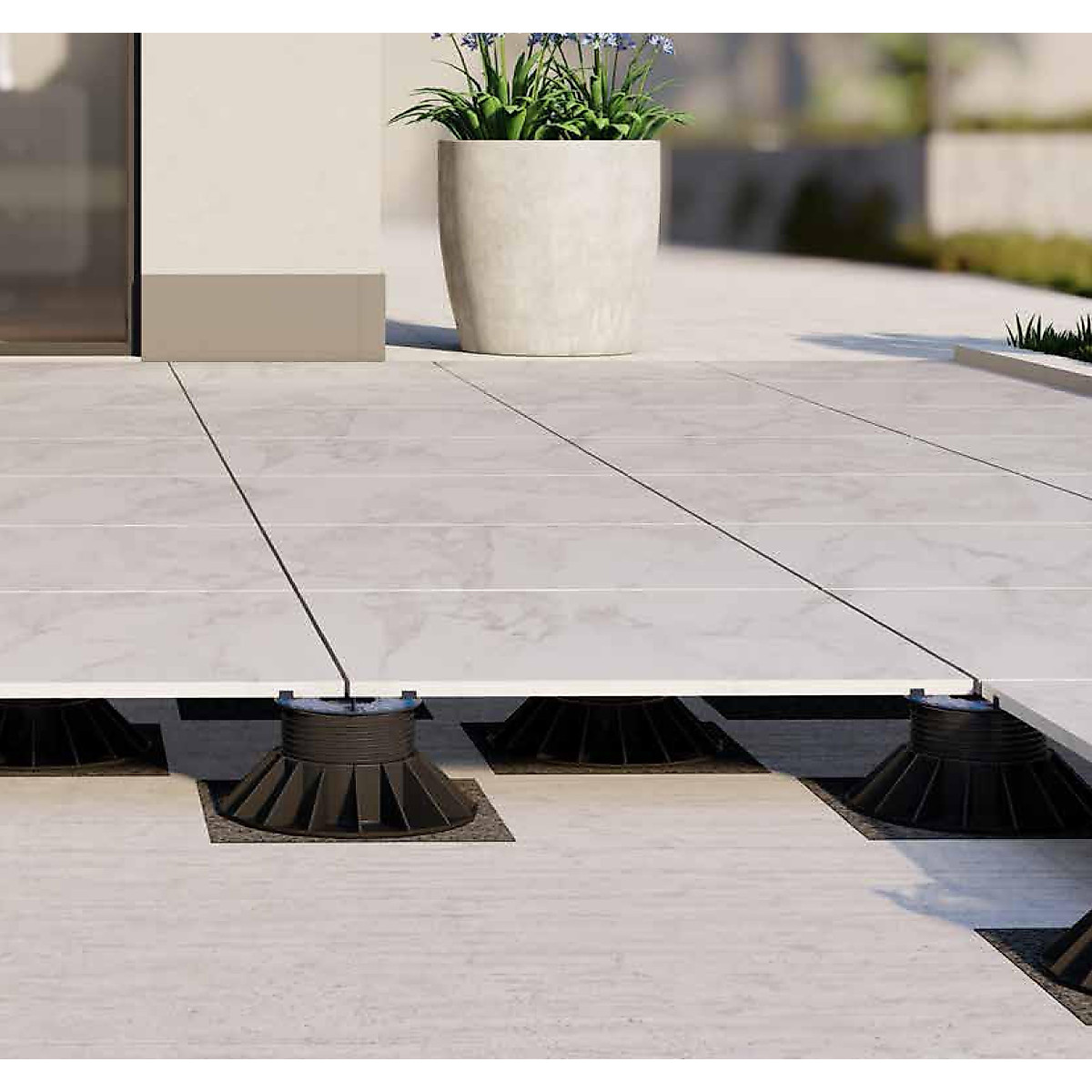 StrataRise Hercules 3000 Fixed Head Paver Pedestals > 37-60mm - 30 Pack