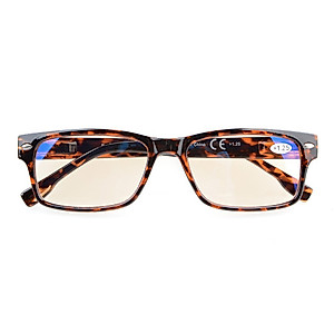 CessBlu Computer Reading Glasses Anti Blue Rays Readers,UV Protection,Sleep Better Eyeglasses for Men and Women(Tortoise) +1.5
