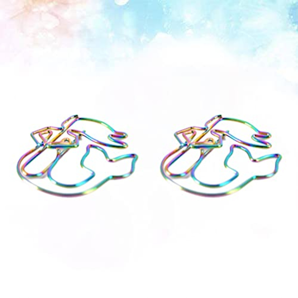 NUOBESTY 8pcs Paper Clips Mermaid Shape Metal Paper Clips Bookmark Clips Page Marker Party Favors Gifts