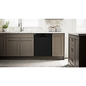 Kenmore 24" Built-In Stainless Steel Tub Dishwasher with EasyFlex 3rd Rack, SmartWash, UltraWash Plus, TurboDry, and MoreSpace Adjustable Rack, Energy Star Certified, Black