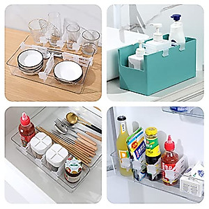 4Pcs Refrigerator Organizer Divider Adjustable Plastic Fridge Storage Partition Board Kitchen Space Saving Division Tools