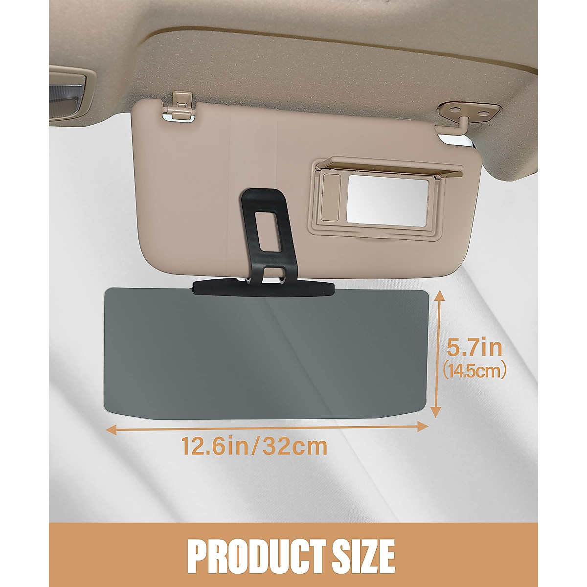 YAKEFLY HD Sun Visor for Car,Universal Car Visor Extender Sun Blocker,Car Sun Visor Sun Shade Protection from Sun Glare,Snow Blindness,UV Rays,Anti-Glare Polarized Sun Visor Extender