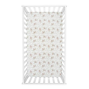 Koala Vines Deluxe Flannel Fitted Crib Sheet-Koala Scatter Print Cotton Flannel, Grays, Taupe, Sage Green, White, Fully Elasticized, 10 in Deep Pockets, Fits Standard Crib Mattress 28 in x 52 in