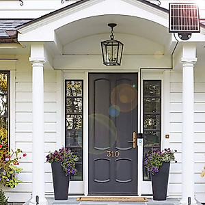 eoklmesl 3.5W Solar Panel Compatible with Video Doorbell 2/3/3 Plus/4, Allowing for Continuous Charging. It Includes Secure Wall Mount and 5.0m/16ft Power Cable.