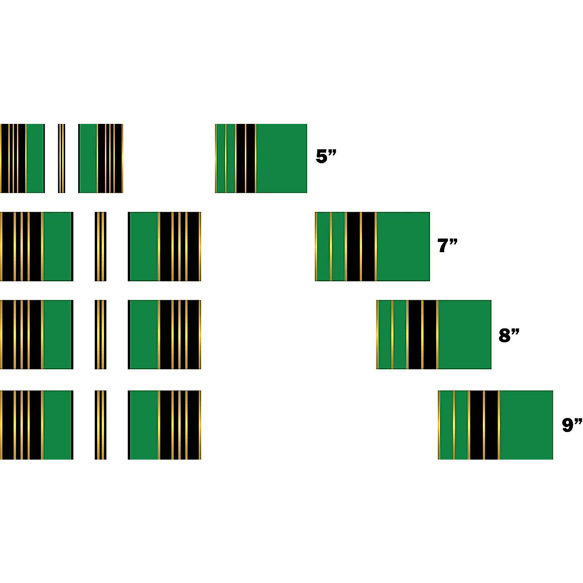 White Water Archery Laminated Green Traditional 6 Crest Arrow Wraps 15 pk Choose Length Width (7, 1)