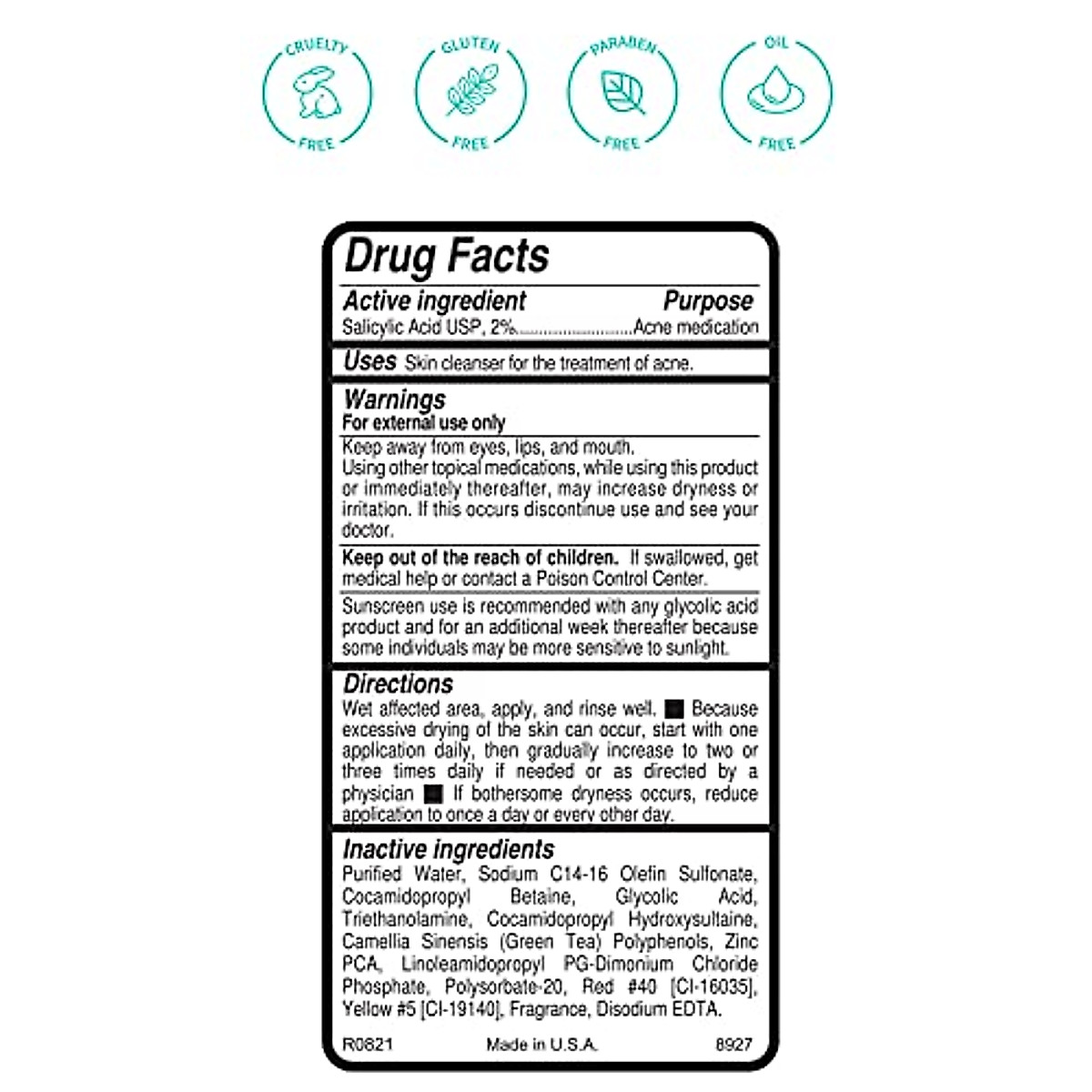 Replenix Gly-Sal 5-2 Deep Pore Facial Cleanser, Medical-Grade 5% Glycolic & 2% Salicylic Acid Oil-Free Face Wash for Acne-Prone Skin (6.7 fl. oz)