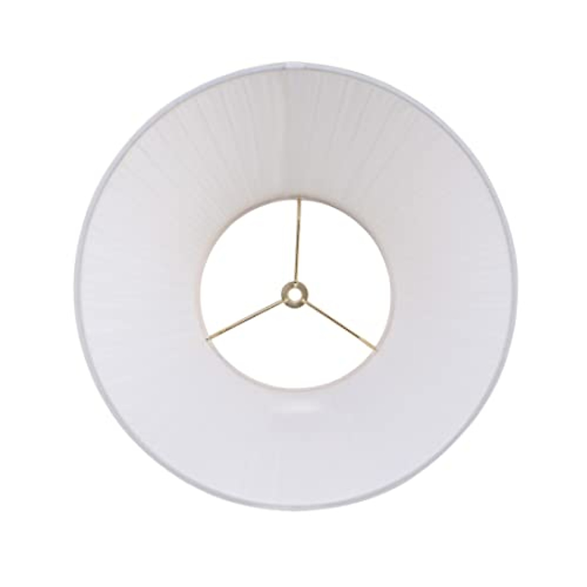 Aspen Creative 33055, Hardback Empire Transitional Spider Lamp Shade, Mushroom Pleated Off-White, 7" Top x 13" Bottom x 10" Slant