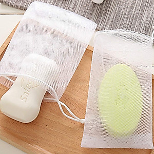ELANE 10 Pcs Soap Mesh bag,Soap Exfoliating Bag Soap Saver Bag,Mesh Soap Bags for Soap Bars
