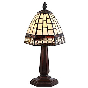 JONATHAN Y JYL8016A Carter Tiffany-Style 12" LED Table Lamp Tiffany,Traditional for Bedroom, Living Room, Office, College Dorm, Coffee Table, Bookcase, Bronze