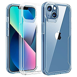 EFFENX Crystal Clear iPhone 13 Case, Non-Yellowing Shockproof Protective Phone Case Slim Thin TPU Bumper Cover [Soft Anti-Scratch], 6.1 inch (Crystal Clear)