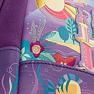 Loungefly Disney Little Mermaid Ariel Castle Womens Double Strap Shoulder Bag Purse