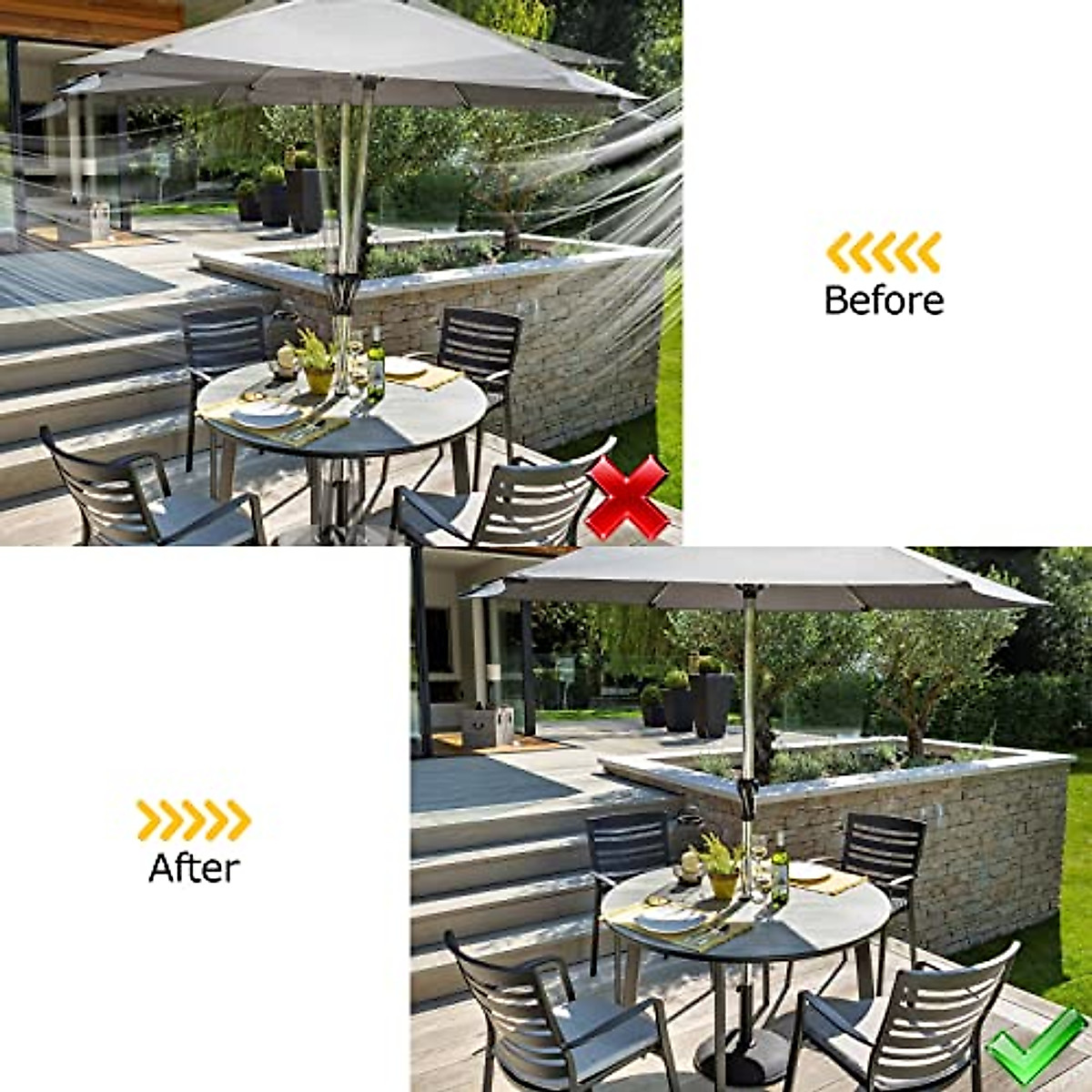 SENENQU 6PCS Patio Table Umbrella Hole Ring Umbrella Cone Wedge Plug Umbrella Stabilizer Sleeve, Silicone Umbrella Thicker Hole Ring Plug for Outdoor Patio Garden Beach Table Umbrella Plug