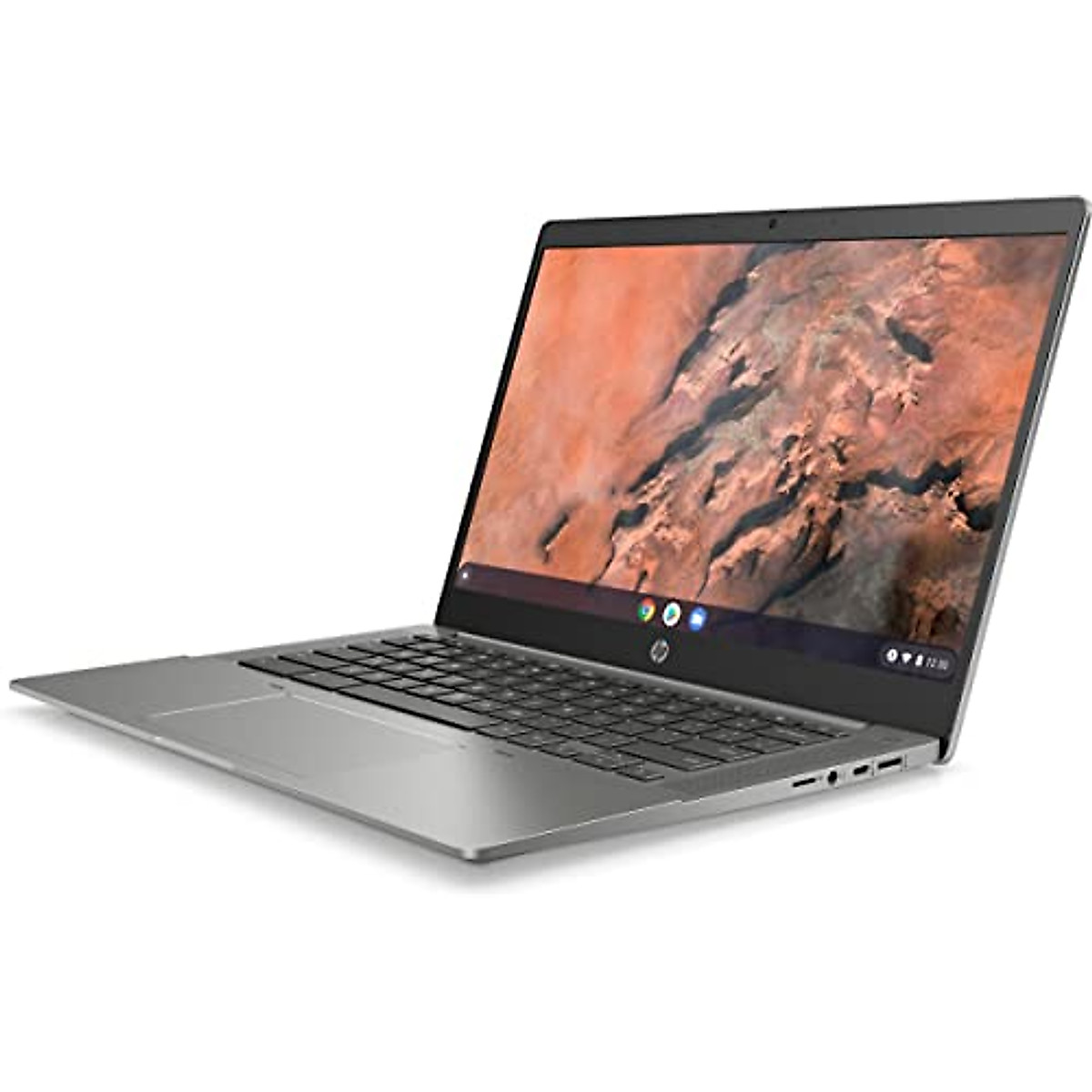 HP 14b-na Chromebook 14" FHD Laptop, AMD Ryzen 3 3250C, 4GB RAM, 128GB eMMC Chrome OS Silver(Renewed)