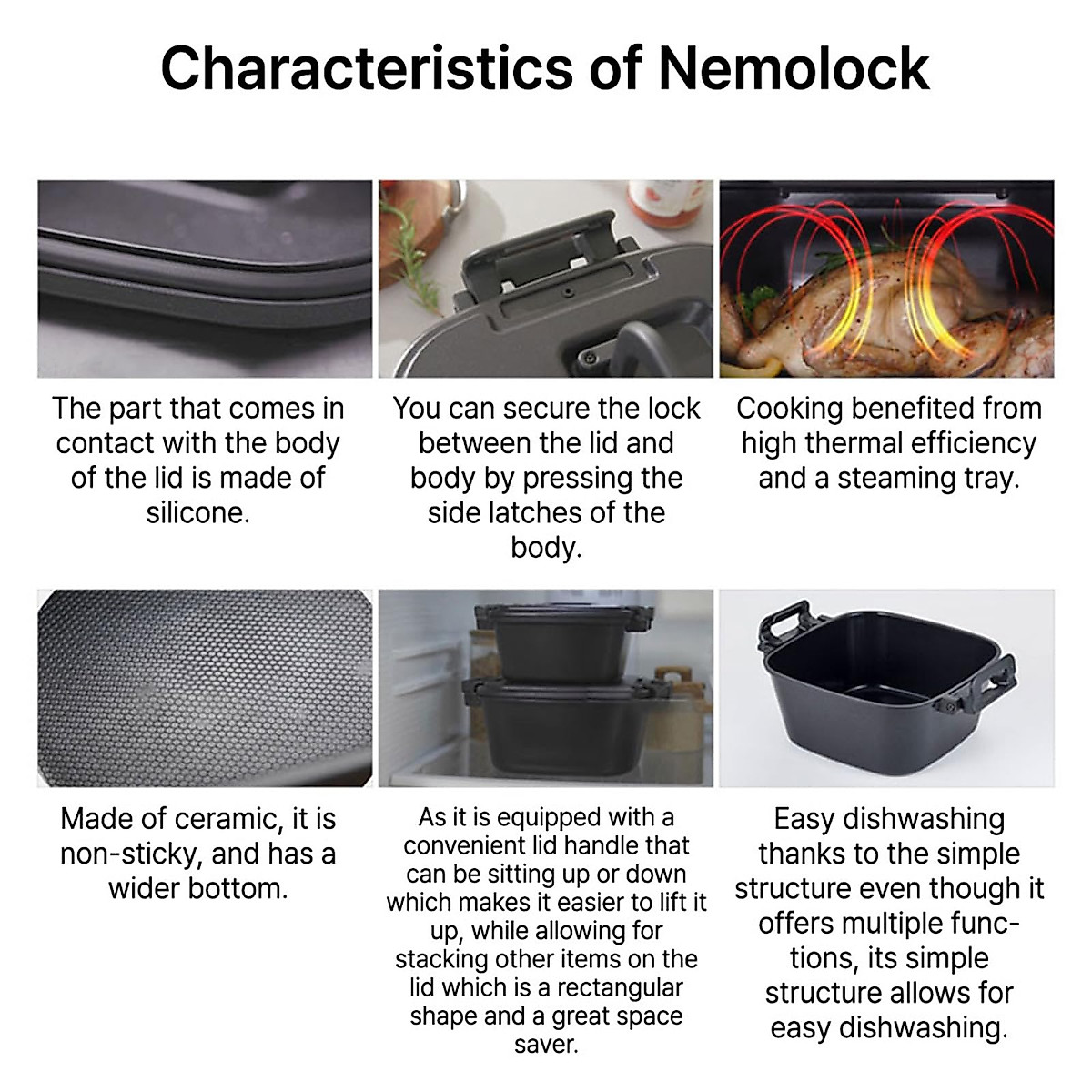 Nemolock IH All-Round Pot | Easy Storage | Greatly Portable | Convenient (M/L set)