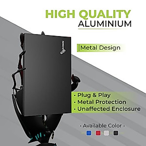 SUHSAI External Portable Hard Drive 500GB USB 2.0 HDD Storage and Backup Hard Disk Memory Expansion – Ultra Slim 2.5” Harddrive Compatible with PC, MAC, Laptop, Desktop Computer (Black)