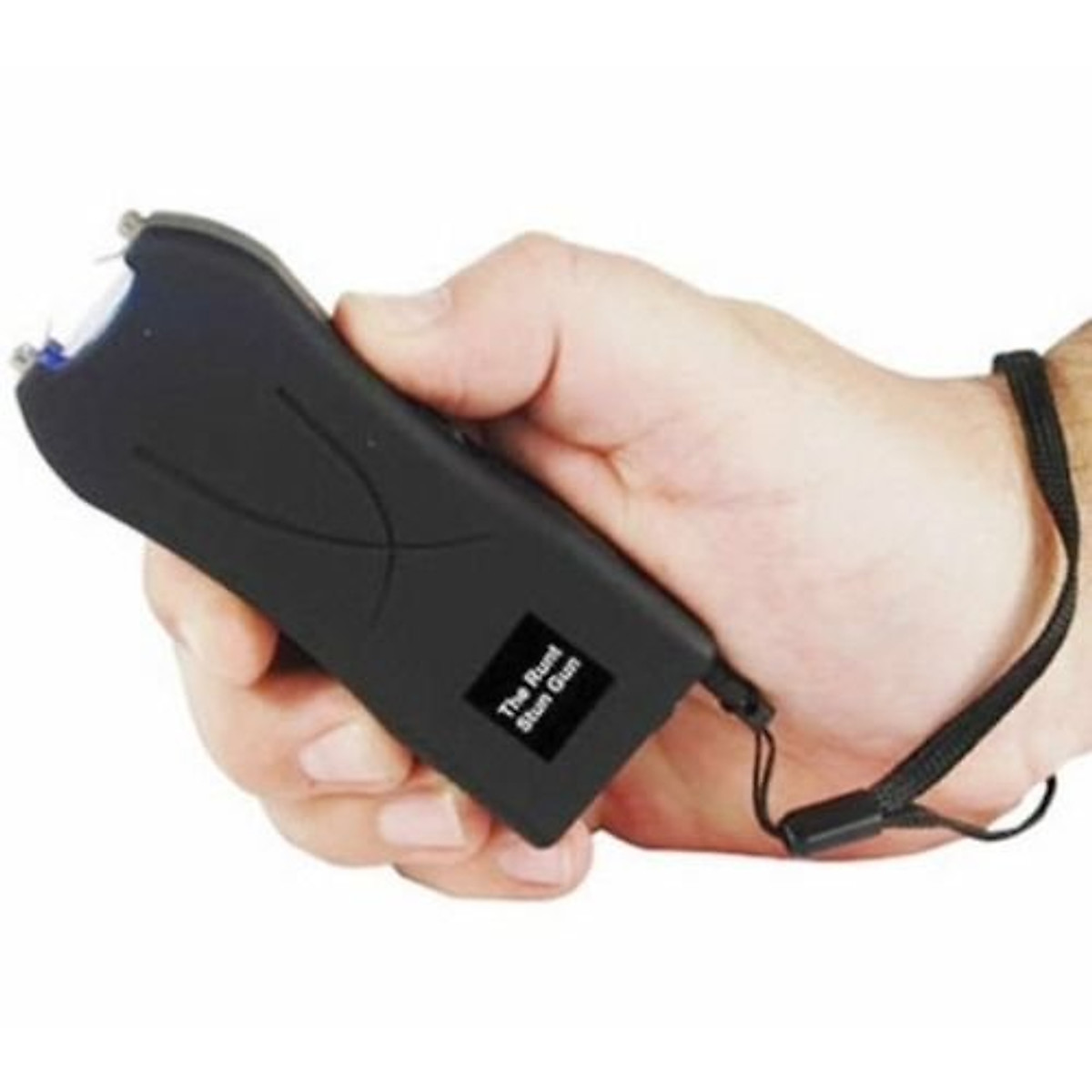 Runt 20 Million Volt Rechargeable BLACK Self Defense Hand Stun Gun with Holster