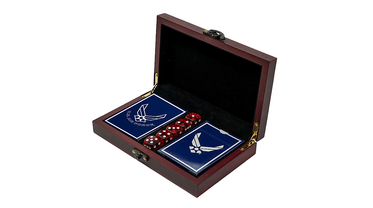 US Air Force Playing Cards & Dice - Unique Veteran Gift
