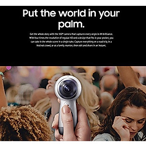Samsung Gear 360 SM-R210 (2017 Edition) Spherical Cam 360 degree 4K Camera (International Version) (Renewed)