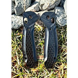Generic Black Anodized Honeycomb Billet Aluminum Tritilian Design Scales Full Size Griptilian Custom Knife Handle, Knife Scales, EDC