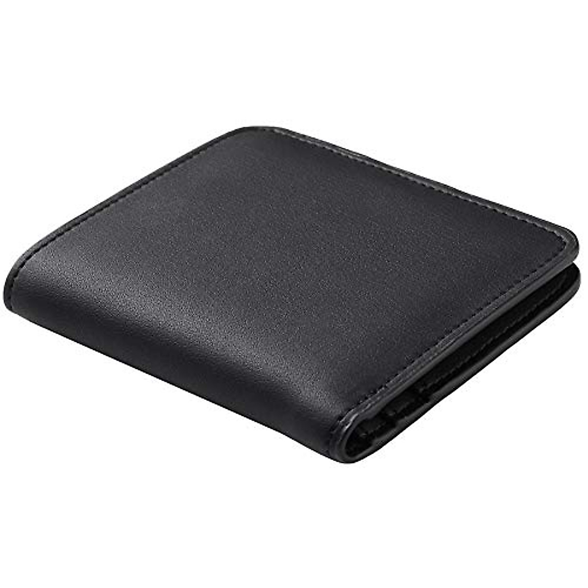 Toughergun Womens Rfid Blocking Small Compact Bifold Luxury Genuine Leather Pocket Wallet Ladies Mini Purse with ID Window (01 ReNapa Black)