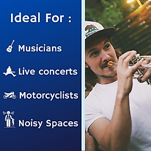 Musician Ear Plugs by BetterSound | High Fidelity Noise Cancelling Ear Plugs for Drummers Concerts dj Motorcycle Helmet | Tinnitus Protection Reduction Filter