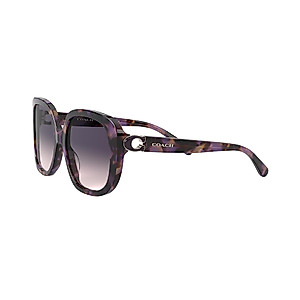 Coach HC8292 Sunglasses, Purple Tortoise/Purple Pink Gradient, 56 mm