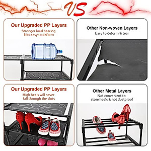 LVNIUS Shoe Rack with Covers Shoes and Boots Organizer Shoe Closet 8-Tier 22-26 Pairs, Large Shoe Organizer Cabinet,Tall Closed Shoe Storage Rack Shoe Shelves for Garage Bedroom,Mueble para Zapatos