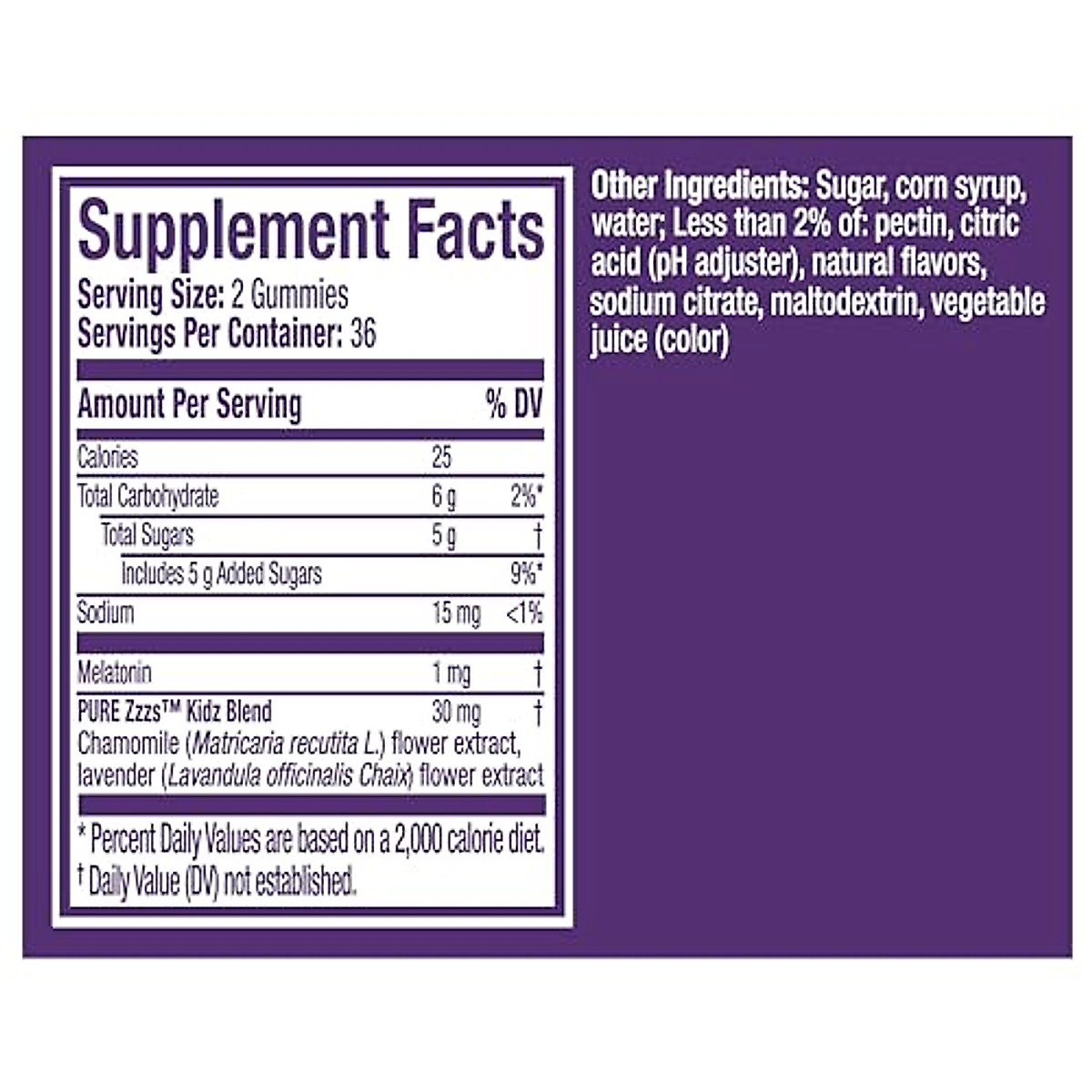 VICKS Pure Zzzs Kidz, Melatonin Sleep Aid Gummies for Kids and Children, Helps Your Child Fall Asleep Naturally, Low Dose Melatonin, 72 Gummies, Packaging May Vary