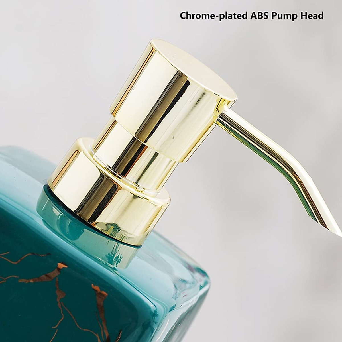 Soap Dispensers 10oz Ceramic Soap Dispenser Set of 3, Countertop Soap Pump with Tray ABS Pump Lotion Dispensers for Kitchen Bathroom Lotion Dispenser (Color : Black+White)