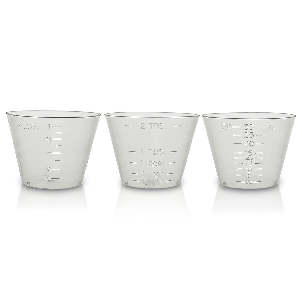 Eight30east - 200ct, 1oz, Flexible Graduated Measuring Medicine Cups, Non-Sterile, Semi-Clear, Easy Read