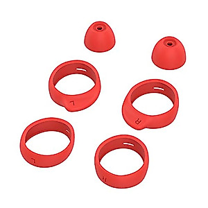Hemobllo 16 Pcs Replacement Ear Tips Compatible for Samsung Galaxy Buds/Buds+ - Soft Silicone Earbuds Eartips Wingtips Earhooks Kit Earpads Earphones Tips Cover (Red)