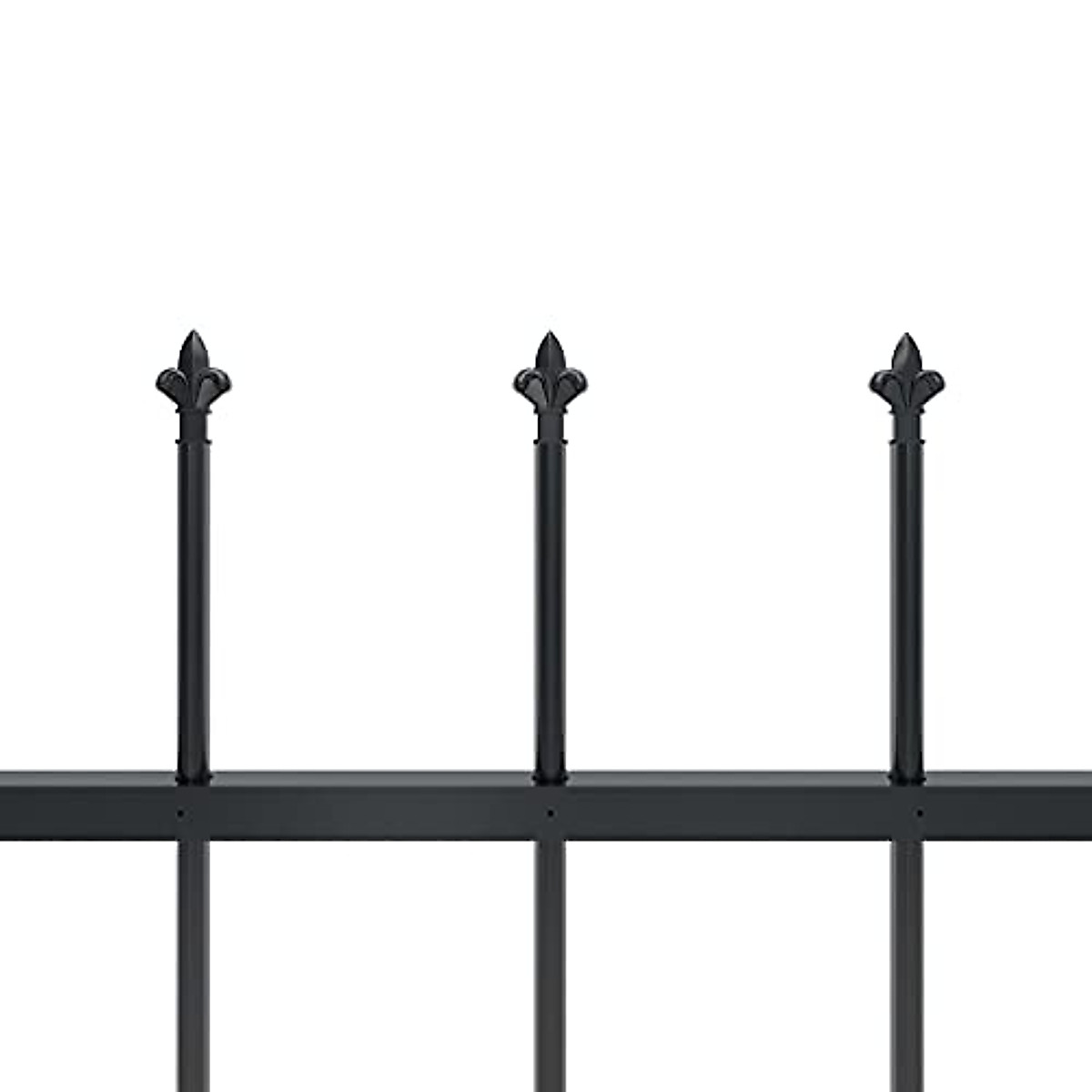 Garden Fence with Spear Top,Garden Fence Border,Portable Fence,Privacy Fence,Fencing for Yard,Private Fence,Garden Fence for Dogs,for Patio,Backyard,Outdoor Pool,Porch,Steel 334.6"x47.2" Black