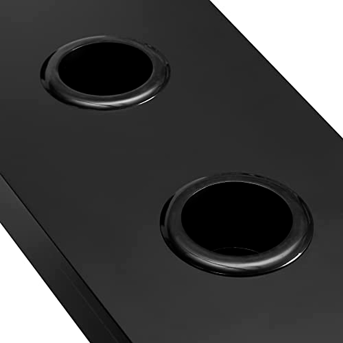 Naomi Home Jade End Table with USB Ports & Outlets, Wooden Side Table for Bedrooms, Modern End Table, Set of 2, Black