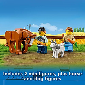 LEGO 60327 City Great Vehicles Horse Transporter Set, with SUV Toy Car, Trailer, Horse Figure and Jump, Gifts for Kids, Boys & Girls 5 plus Years Old