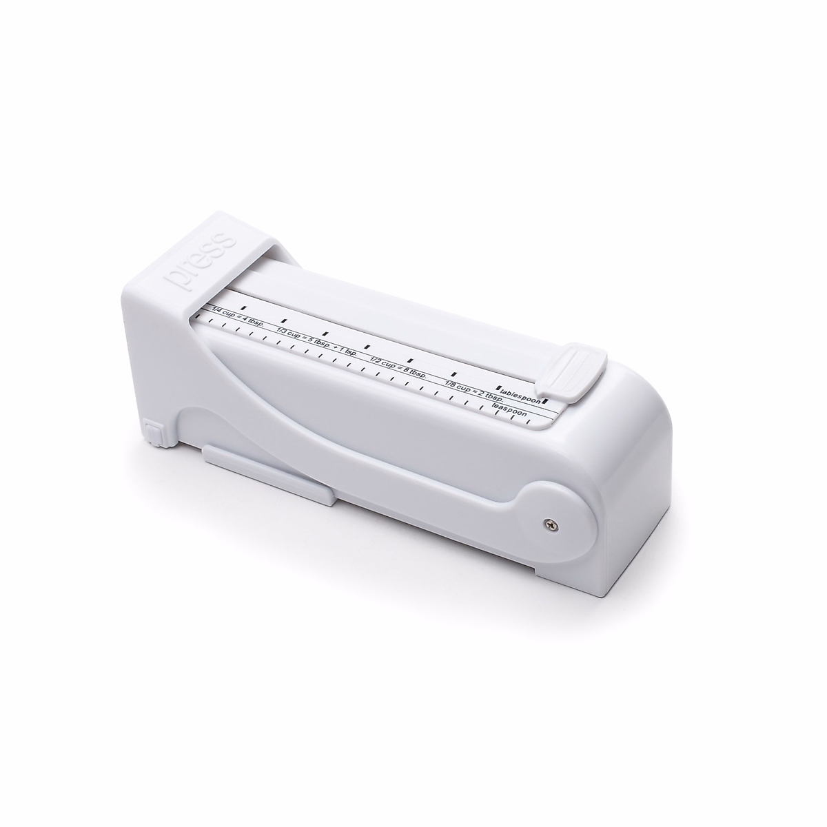 KitchenArt Buttermate Butter Cutter Slicer, Measuring Dispenser and Keeper, White