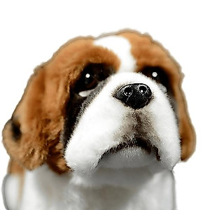 FRANKIEZHOU Saint Bernard Realistic Dog Stuffed Animal-Brown 10.24",Puppy Plush Toy, Dog Stuffed Animal,Soft and Durable, Toy for Boy,Girl Toys,Gifts for Kids, Pillow Gift,Home Decor,Hugging Toy