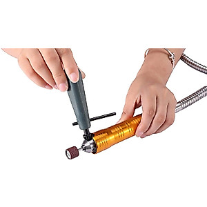 VOTOER 380W Rotary Tool Flex Shaft Hanging Grinder Machine Carver Electric Multi-function Metalworking Tools Repair Kit, Foot Pedal Control, Metal Flexible Shaft, 23000 RPM