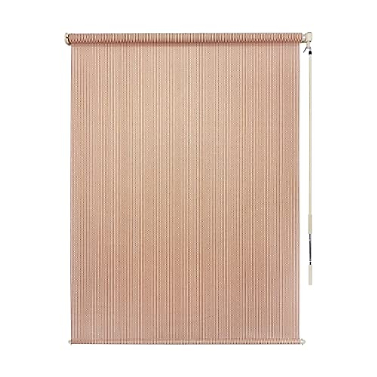 HTTMT- 8'W x 8'L Roller Shade Blind Roll up w/Crank for Deck Porch Balcony Patio Light Filter [P/N: ET-KLB-HT8*8-Beige]