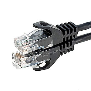 Cables Direct Online 100ft Black Cat5e Ethernet Network Patch Cable Internet Wire for Modem, Router, Pc, TV, Consoles
