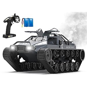 RACENT RC Tank 1:12 Scale All Terrain Remote Control Cars for Adults Monster Truck Remote Control Crawler RC Car 2.4Ghz High Speed RC Trucks with 2 Batteries Toy Gifts for Kids & Adult