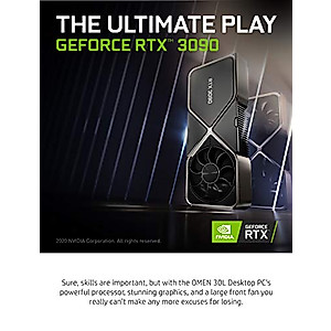 OMEN 30L Gaming Desktop PC, NVIDIA GeForce RTX 3080 Graphics Card, 10th Generation Intel Core i9-10850K Processor, 32 GB RAM, 1 TB SSD and 2 TB Hard Drive, Windows 10 Home (GT13-0092, 2020)