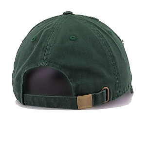 Irish Shamrock Vintage Baseball Cap Embroidered Cotton Adjustable Distressed Dad Hat Hunter Green