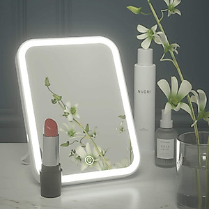 FQYYDD Illuminated Makeup Mirror Led Make-Up Mirror Lighting Adjusts The Light Touch Screen