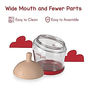 mimijumi Baby Bottle Set - Get Going Anti-Colic Bottles for Newborns - Baby Breastfeeding Bottles - 4 Oz and 8 Oz Baby Bottles - Lighter - 0-12M