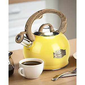 Hauce Radio Stovetop Tea Kettle, 2.1 Quart Stove Top Whistling Tea Kettles,Water Teapot Induction Tea Kettle with Food Grade Stainless Steel and Silicone Anti-Hot Handle, Suitable for All Heat Sources