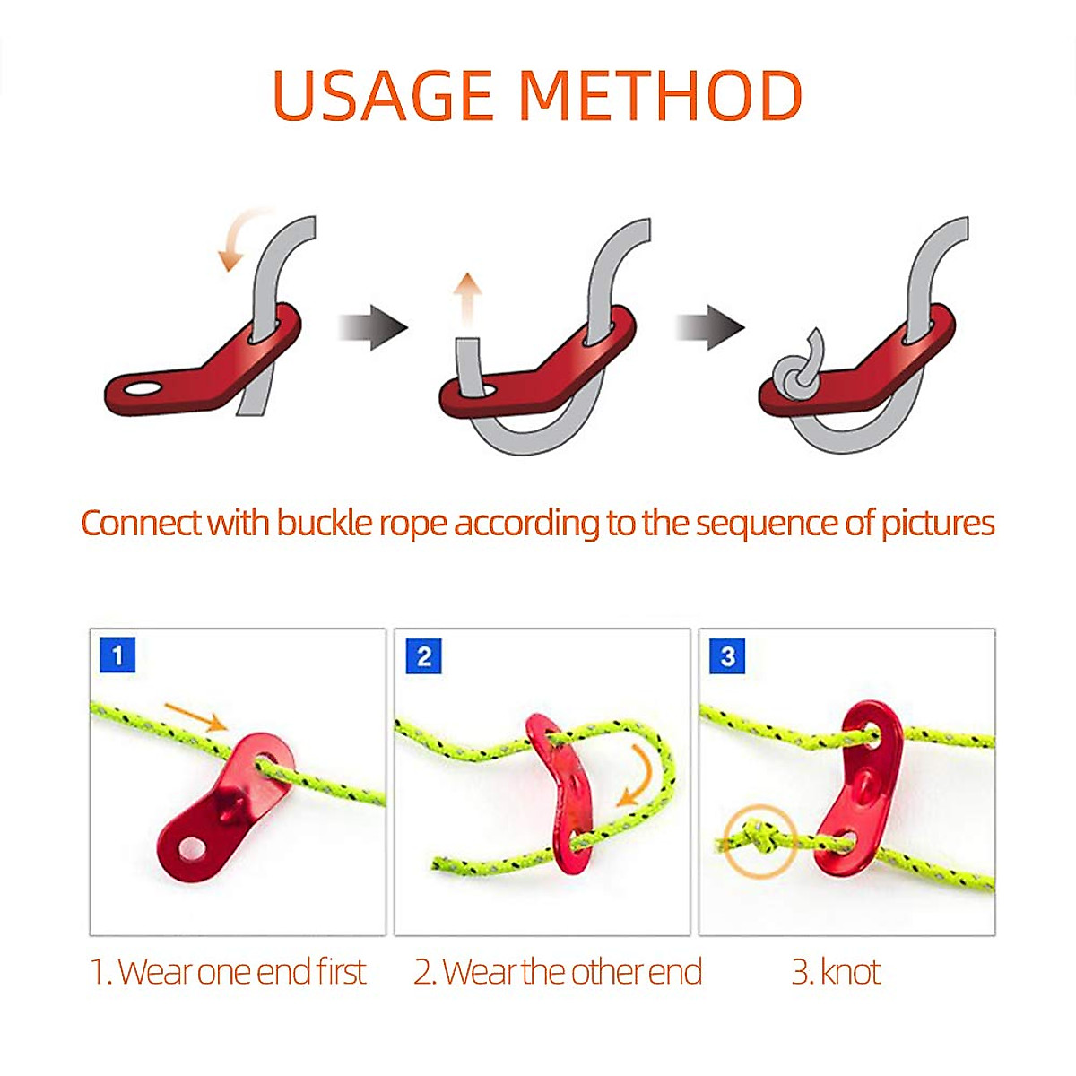 Kitmate Aluminum Alloy Guyline Cord Adjuster,20 Pieces Tent Tensioners Rope Adjuster Tent Rope Adjuster Camping Accessories for Camping Tent Canopy Tabernacle Hiking Backpacking Outdoor Activity