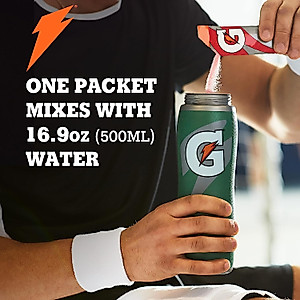 Gatorade Thirst Quencher Powder Sticks, Orange, Total of 20 Counts, 1.23oz Gatorade Powder Packets with Electrolytes (2 Packs of 10)