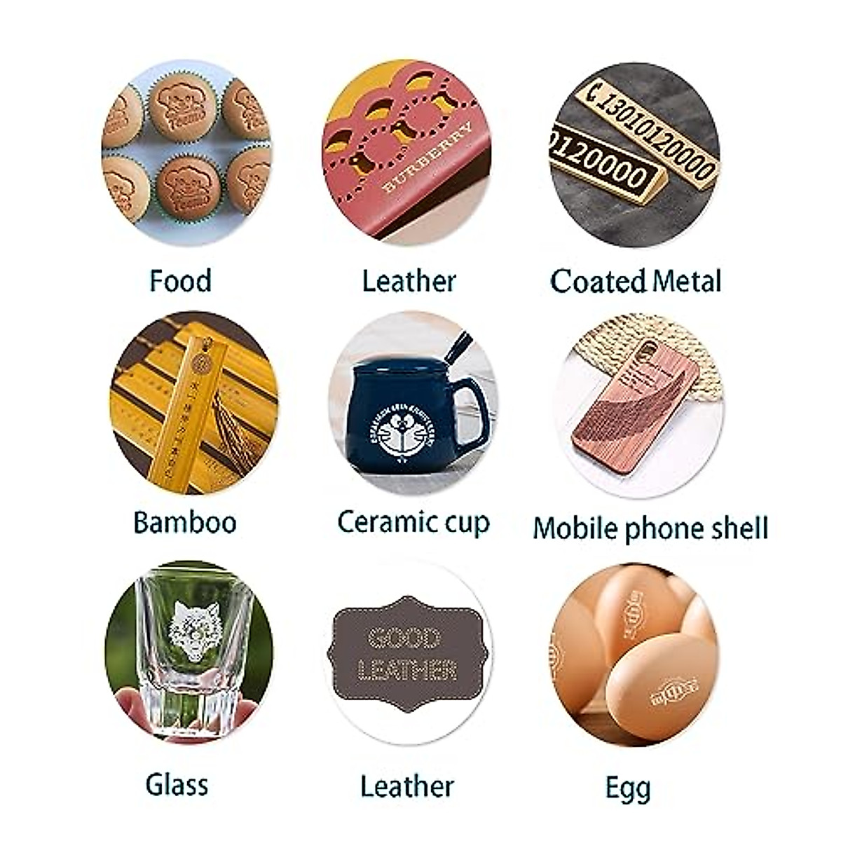 Phezer DJ6 Laser Engraving Machine for Beginners, 2.12lb Portable 3W Output Laser Engraver Logo Marker DIY Handcraft Kits for Wood Bamboo Coated-Metal Leather Paper Acrylic (3.15” X 3.15” Work Area)