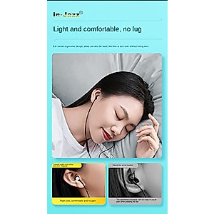 Ningchongfine HiFi Lossless Sound Jack Sports Ceramic Headphones, 360 Degree Surround Sound Wired Headphones, 8 Core Sound HiFi Lossless Sound Earphones, Zero Noise (Ceramic White)